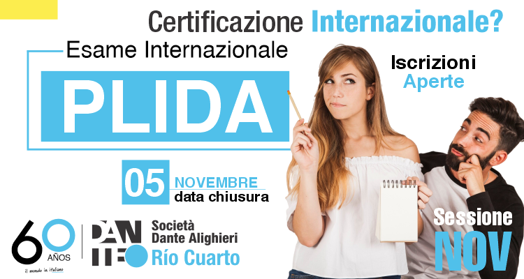 Certificación PLIDA: sesión noviembre, inscripciones abiertas